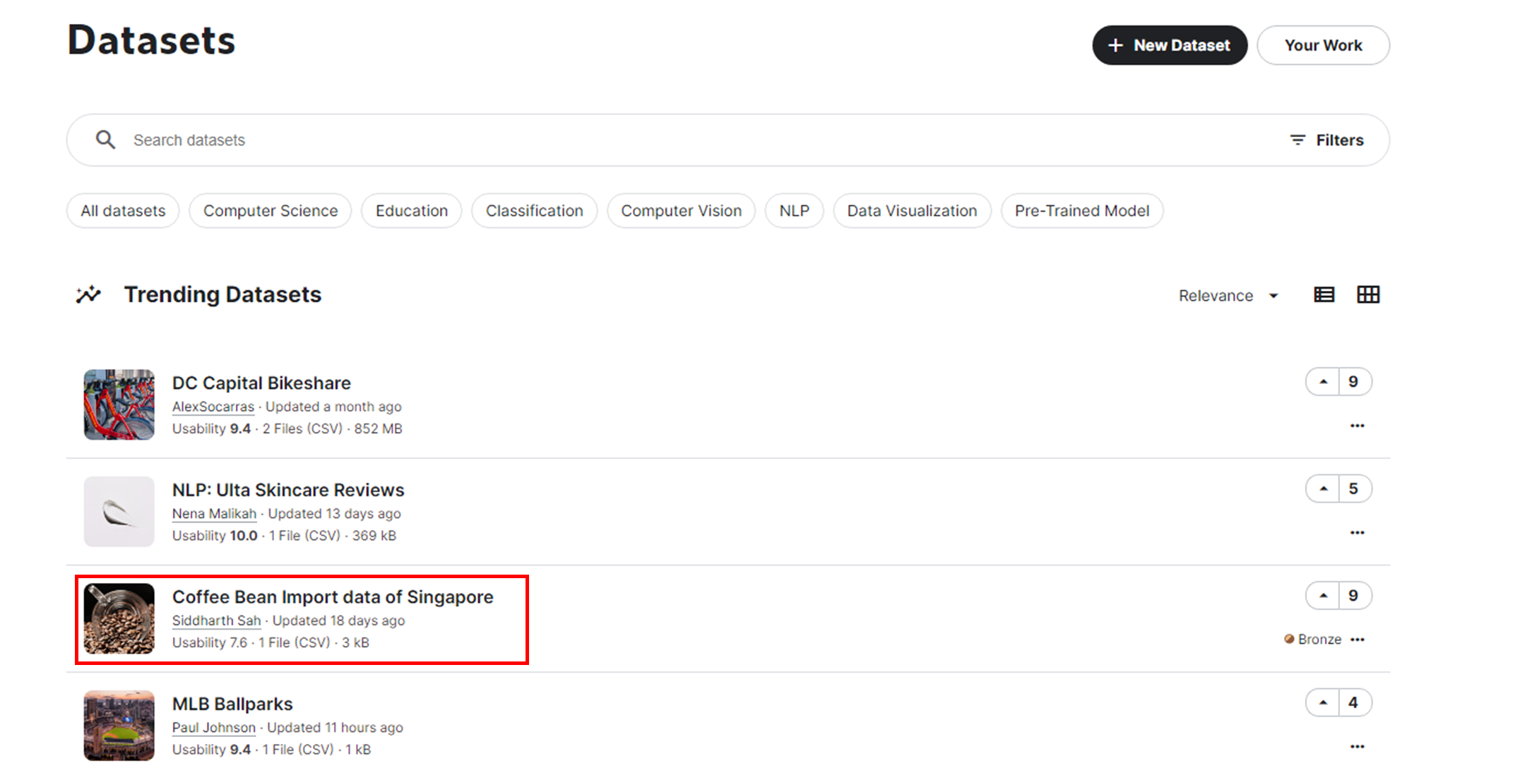 [Kaggle] Kaggle(캐글) Dataset CSV 다운로드