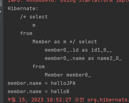 [자바 ORM 표준 JPA 프로그래밍 5] Hello JPA - JPQL