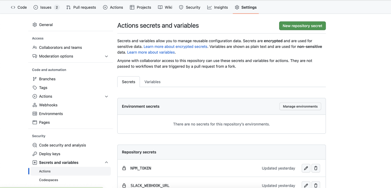 github actions > NPM package 자동 배포