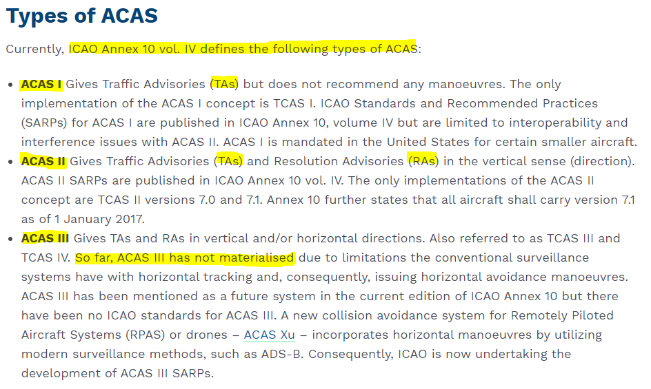 TCAS 혹은 ACAS :: 일기는 일기장에