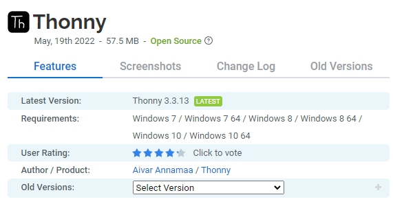 Thonny 무료 다운로드