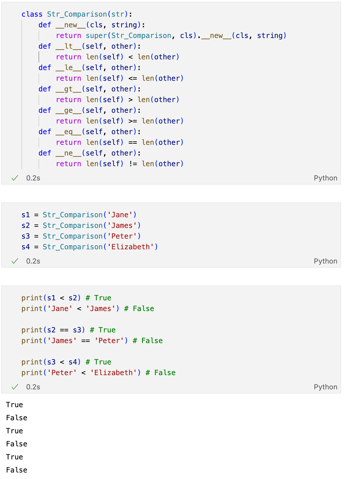 [ Python 3 ] Magic Methods 다루기 - 2. 비교 연산자 ( __eq__, __ne__, __lt__ ...