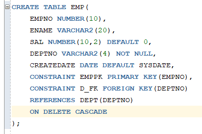 (SQL)테이블 생성 시 제약조건/CASCADE 사용