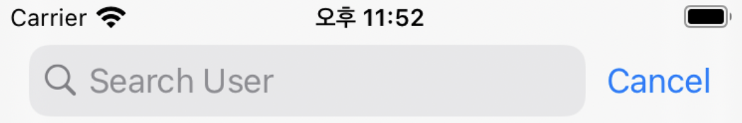 iOS ) NavigationBar에 SearchBar넣기 / UISearchController (1)