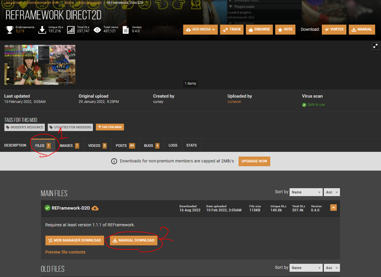 몬스터 헌터 라이즈/선브레이크 REFramework Direct2D