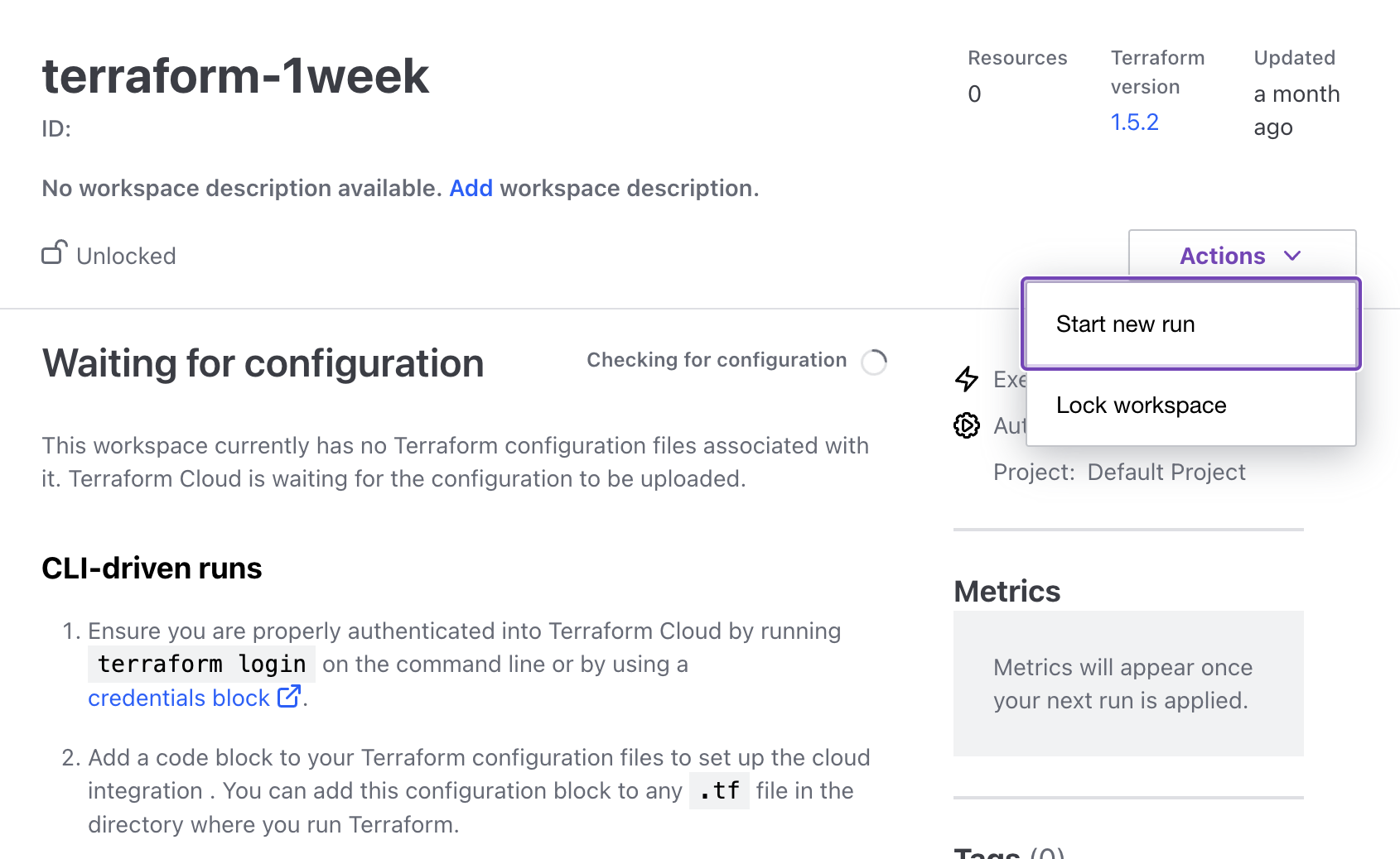 Terraform 의 Workflow