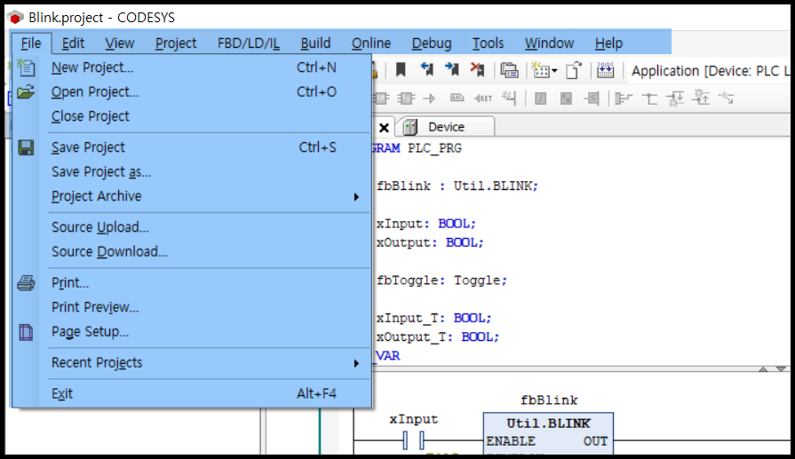 Codesys 편리한 기본 설정 (3) - 단축키 설정 (Shortcut)