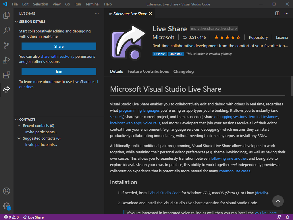 Visual Studio Code - Live Share :: sooji_log