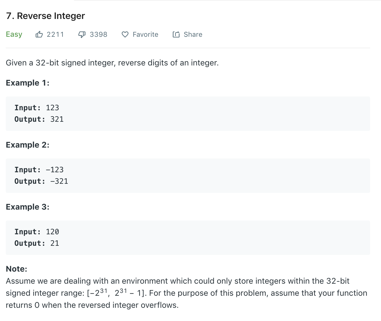 [LeetCode]Reverse Integer :: 알숭달쑹