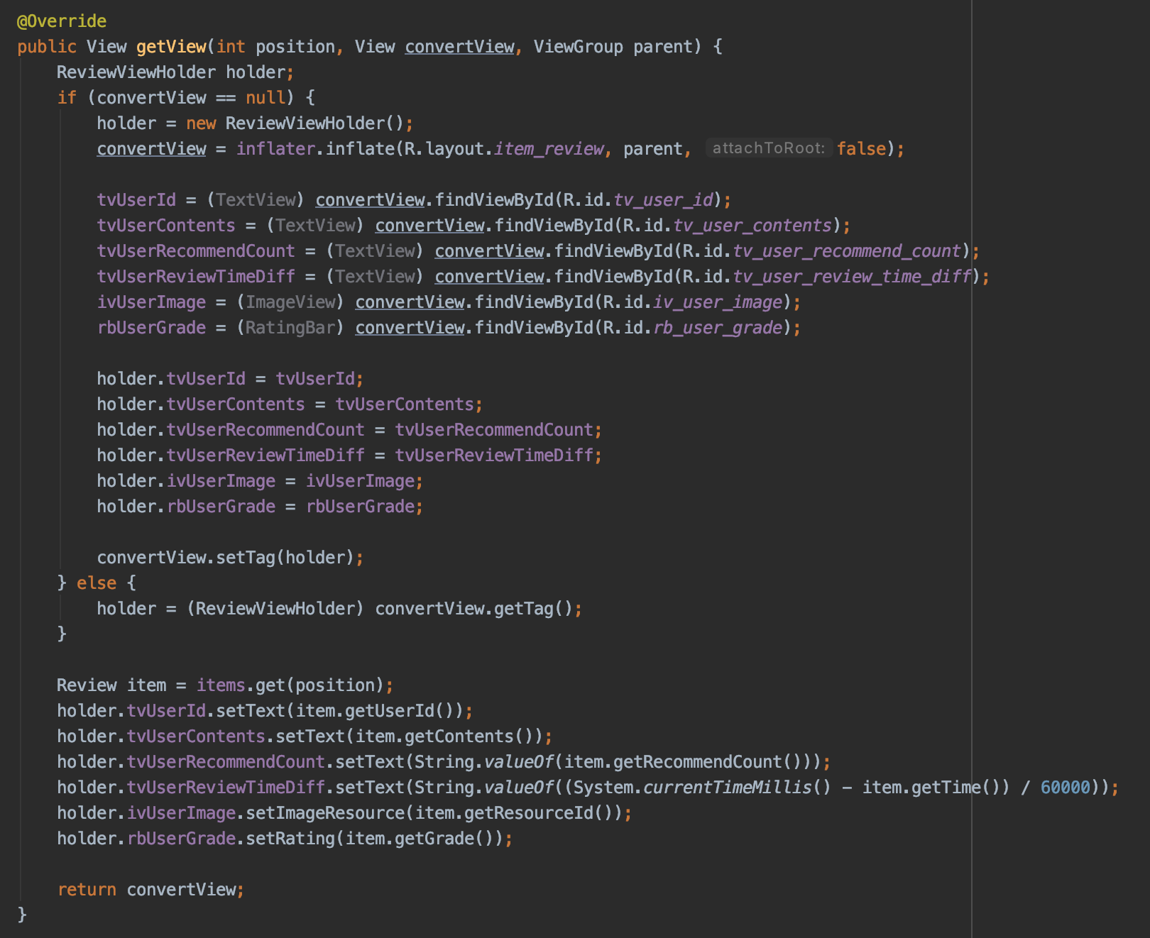 Android - ListView에서의 getView() 메서드, ConvertView와 ViewHolder Pattern를 ...
