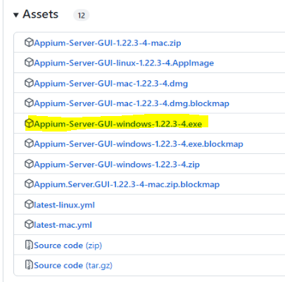 Windows에 Appium Server GUI, Inspector설치