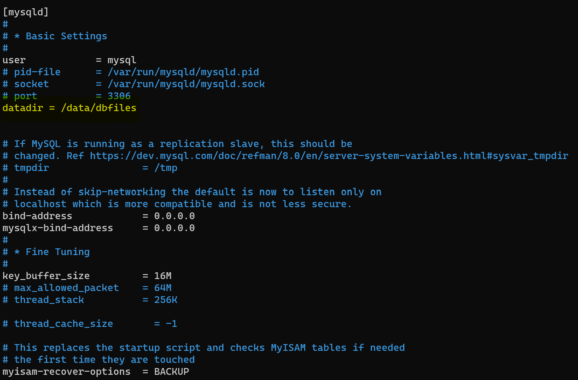 MySQL 저장 위치 변경 #2 (Initialize)