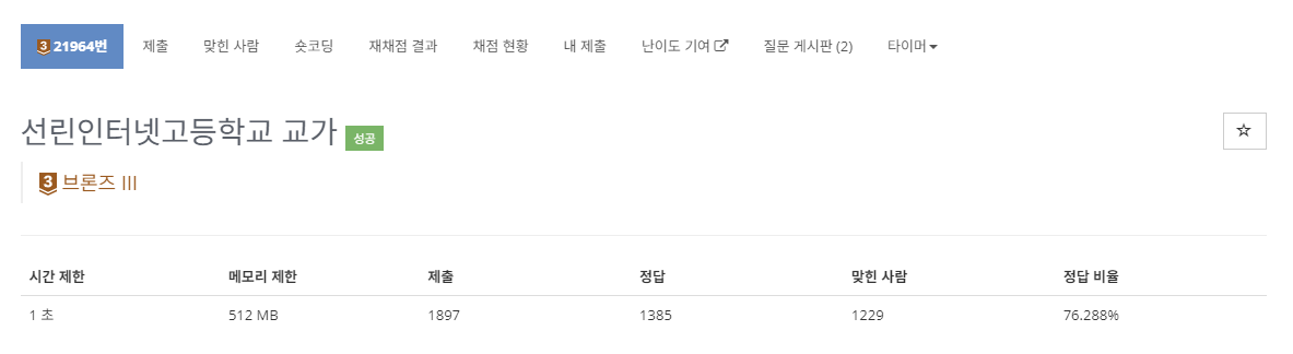 [ BOJ ] 21964 : 선린인터넷고등학교 교가 ( BRONZE 3 ) / C, Python