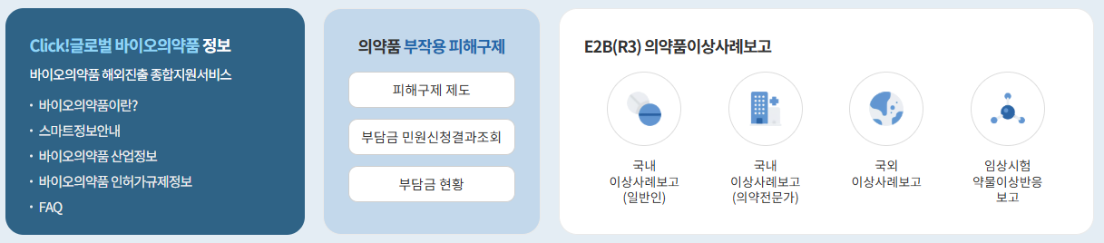 의약품안전나라 홈페이지 https://nedrug.mfds.go.kr/