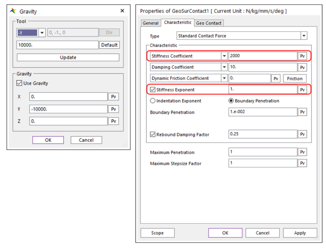 CMET Support Page::Contact 알고리즘 이해와 절적한 접촉강성 선정법