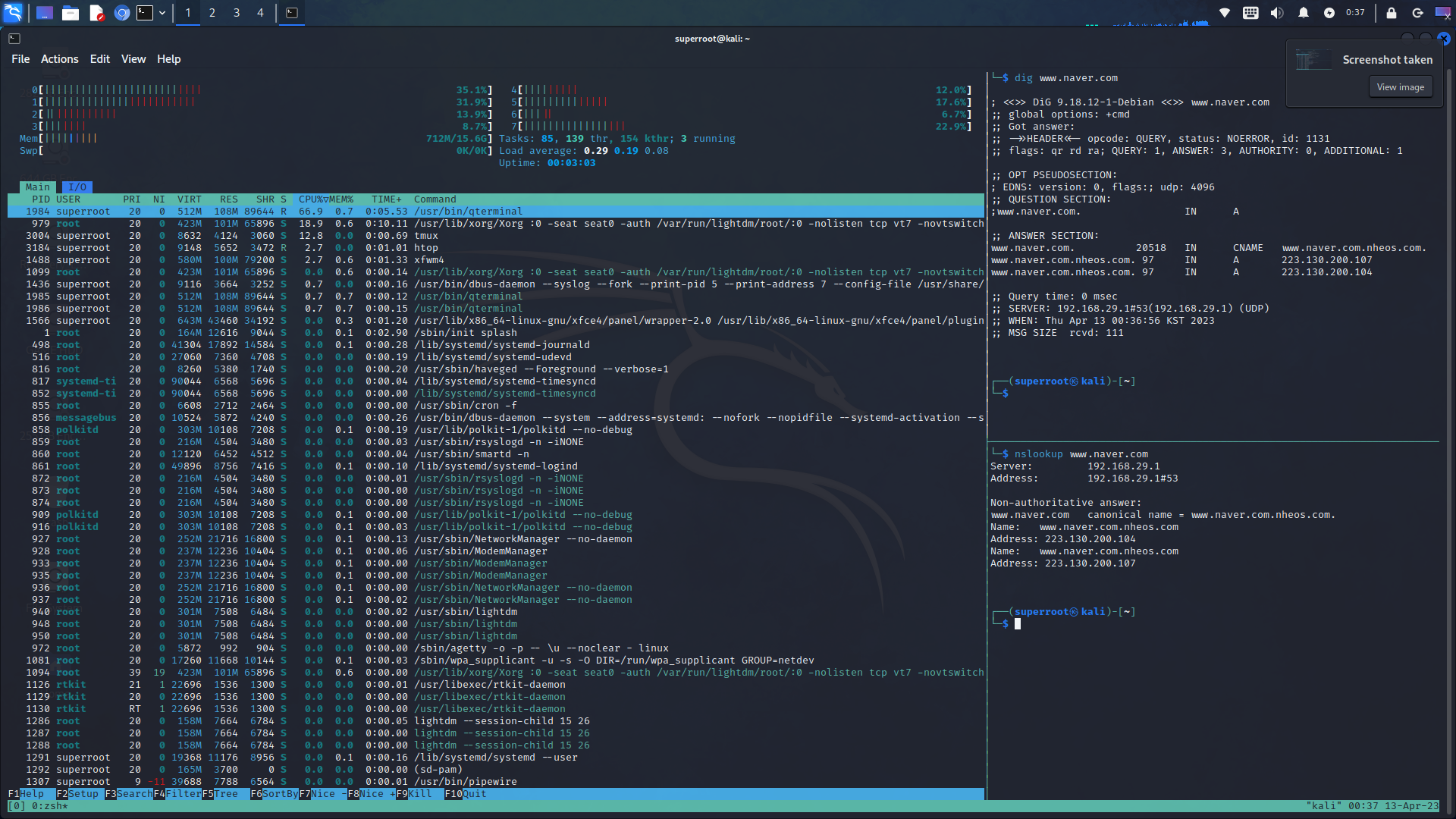 터미널 멀티태스킹 및 창 분할(Terminal multi-tasking, tmux pane/windows split on ...