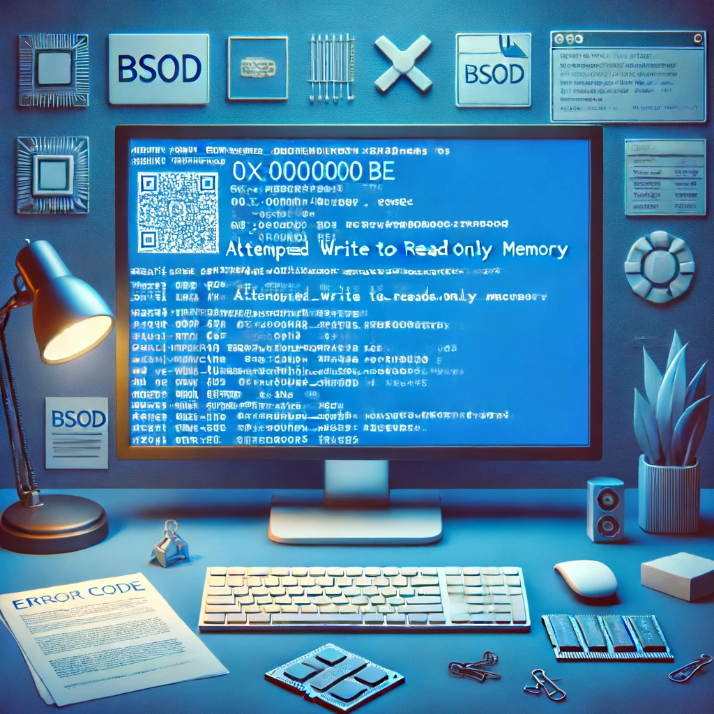 윈도우 블루스크린 오류 코드 0x000000BE: ATTEMPTED_WRITE_TO_READONLY_MEMORY 원인 및 해결 방법