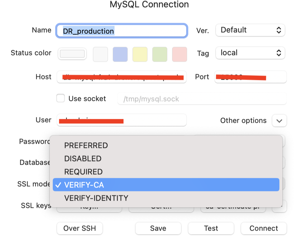 MySQL/PostgreSQL 통신 프로토콜 암호화 SSL/TLS 인증서 구성
