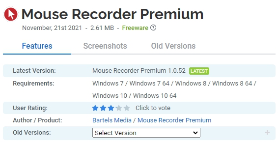 Mouse Recorder Premium 무료 다운로드