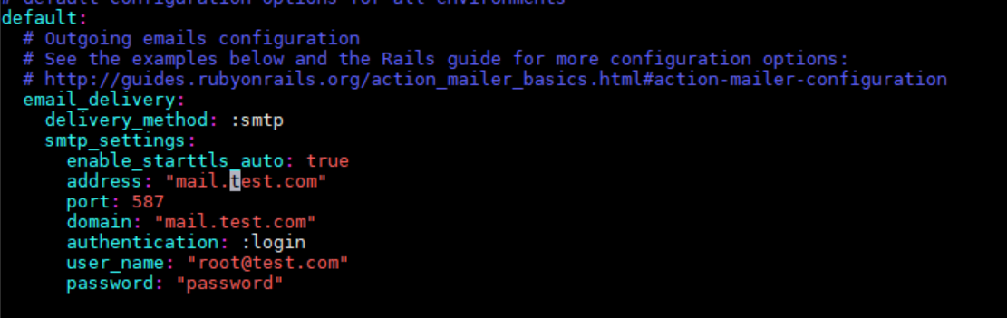 메일을 전송하는 과정에 오류가 발생했습니다. (getaddrinfo: Name or service not known) redmine smtp 설정 방법