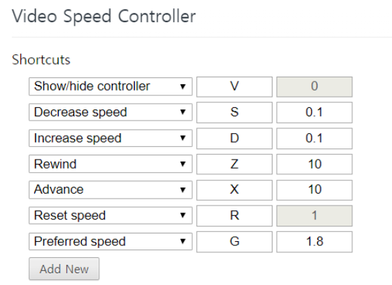 Video Speed Controller 사용법