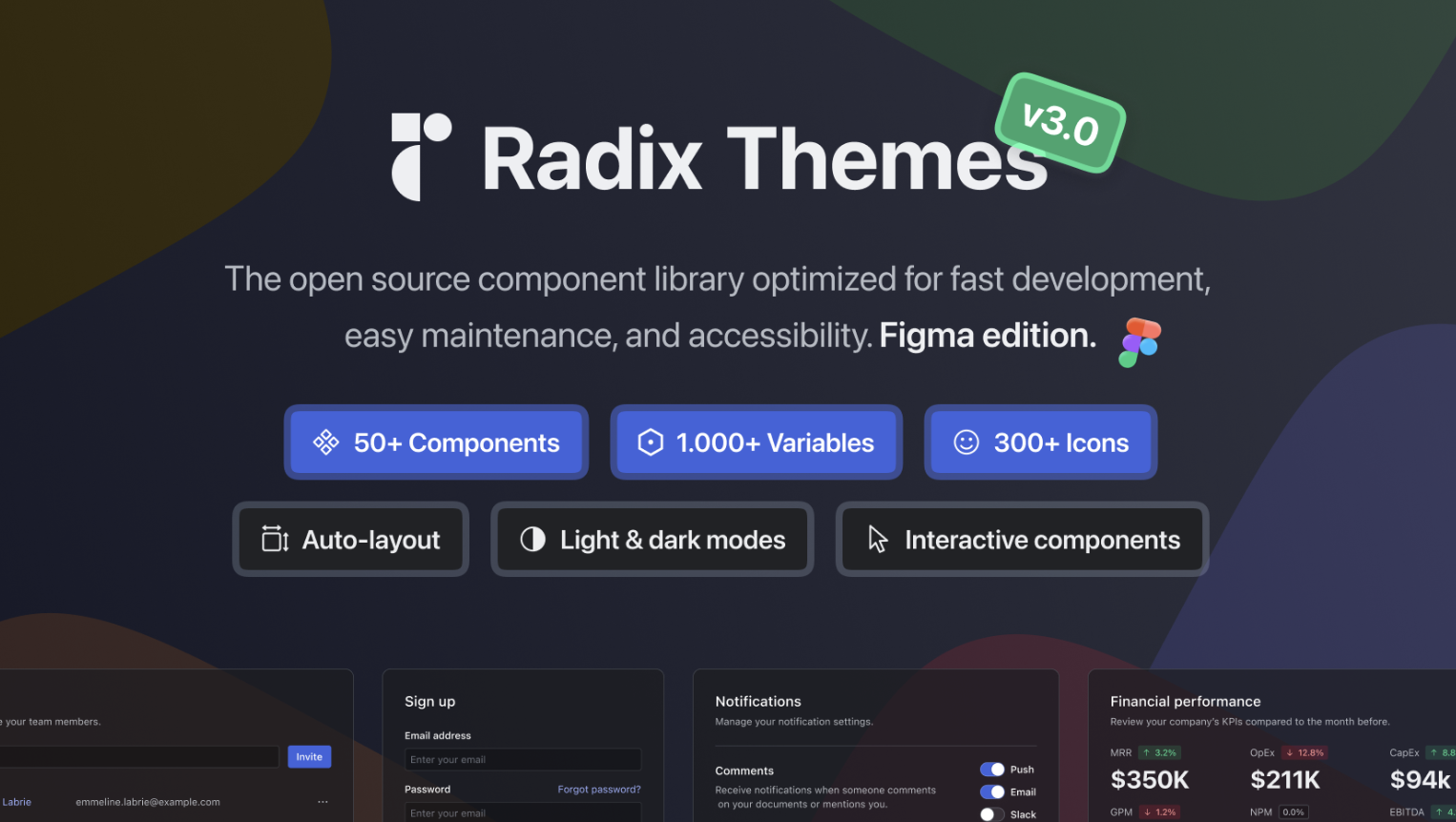 피그마 (Figma) 무료 템플릿 - Radix UI (래딕스 UI)