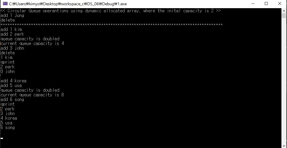 Circular Queue of Dynamic Allocation Array