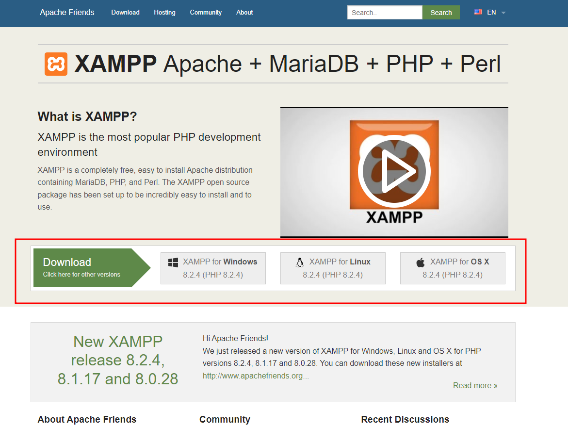 [php] Xampp 로컬 개발 환경 구축