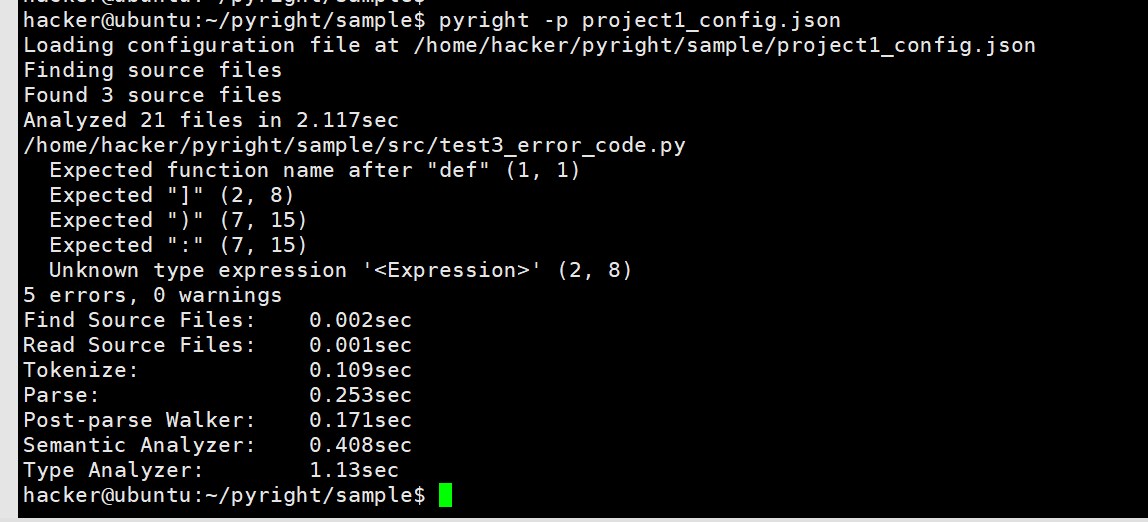 pyright 사용하기 ][ static typing 테스트 해보기