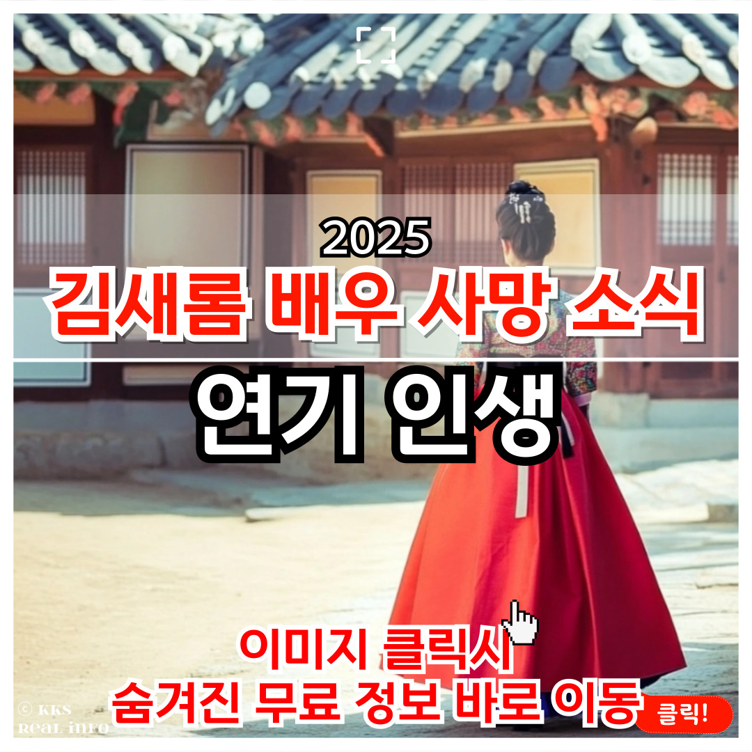 김새롬 배우 연기 인생 및 사망 소식