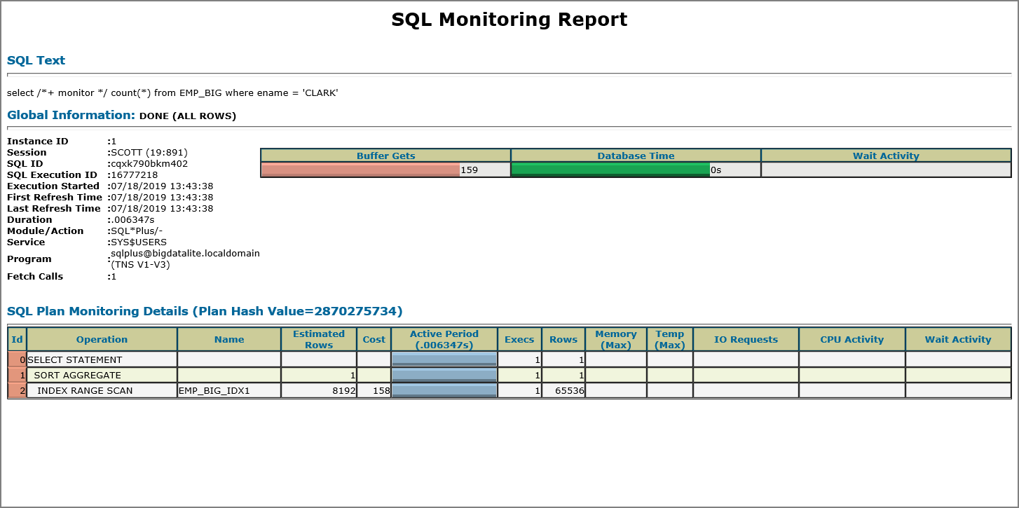 Realtime SQL Monitoring 으로 Plan 그래픽컬하게 보기