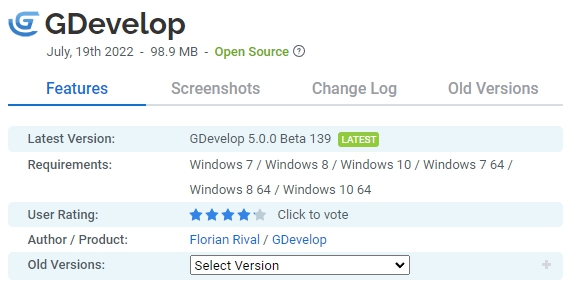 GDevelop 무료 다운로드