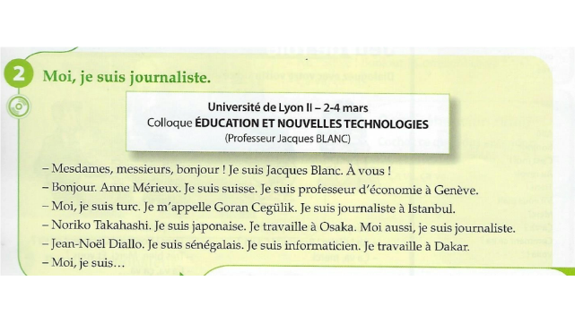 Le français 2주 (INTRO) - 2과