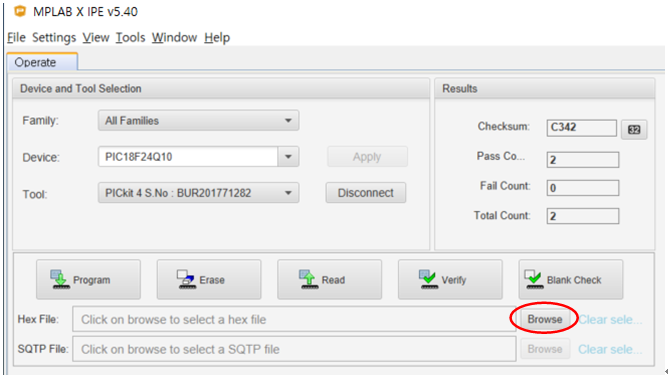 Microchip Download MPLAB X IPE 사용 방법
