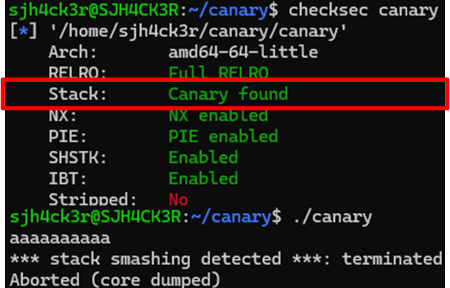 스택 카나리 (Stack Canary)