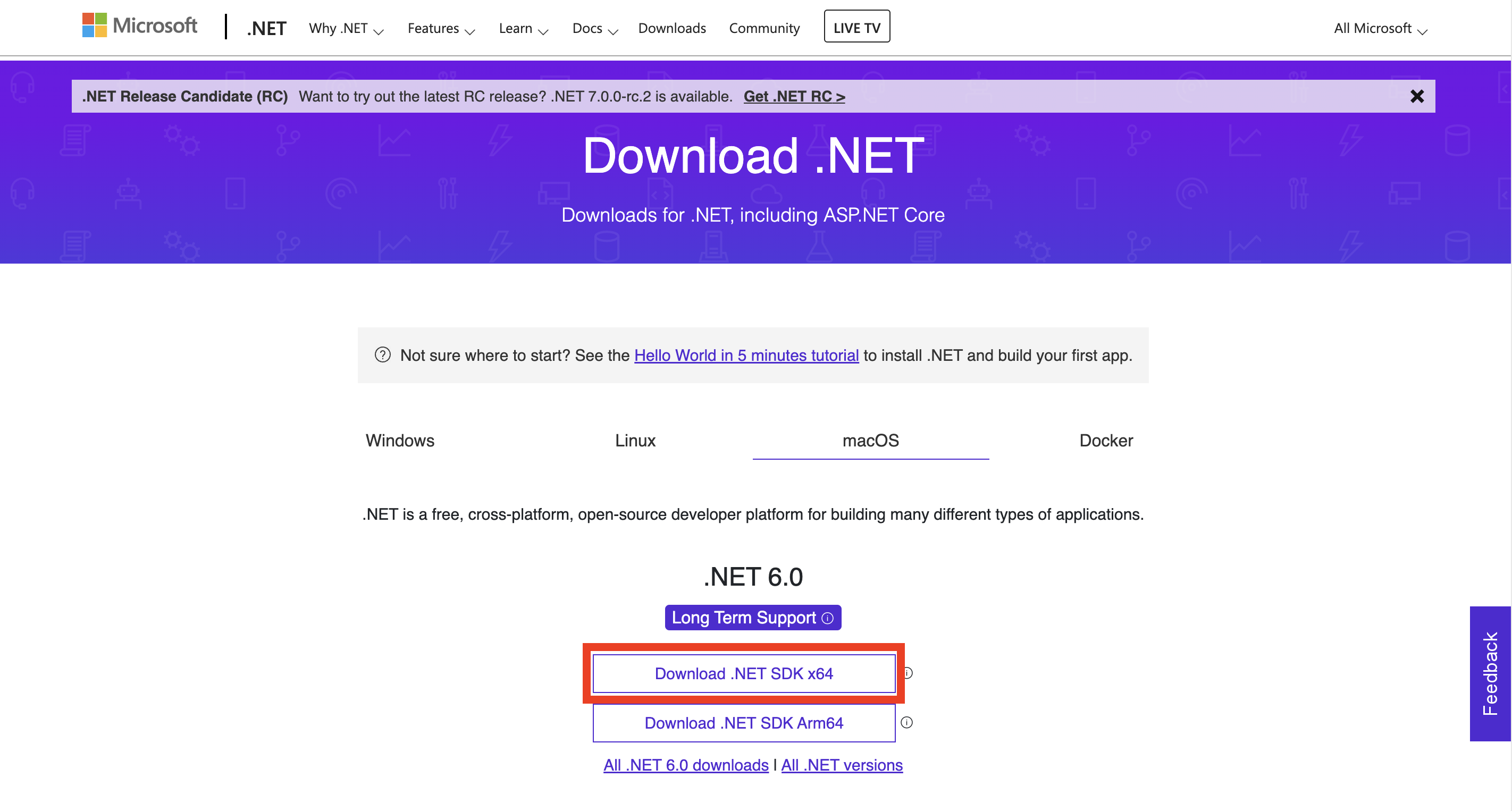 [설치] MAC에 .NET 6.0 설치하기