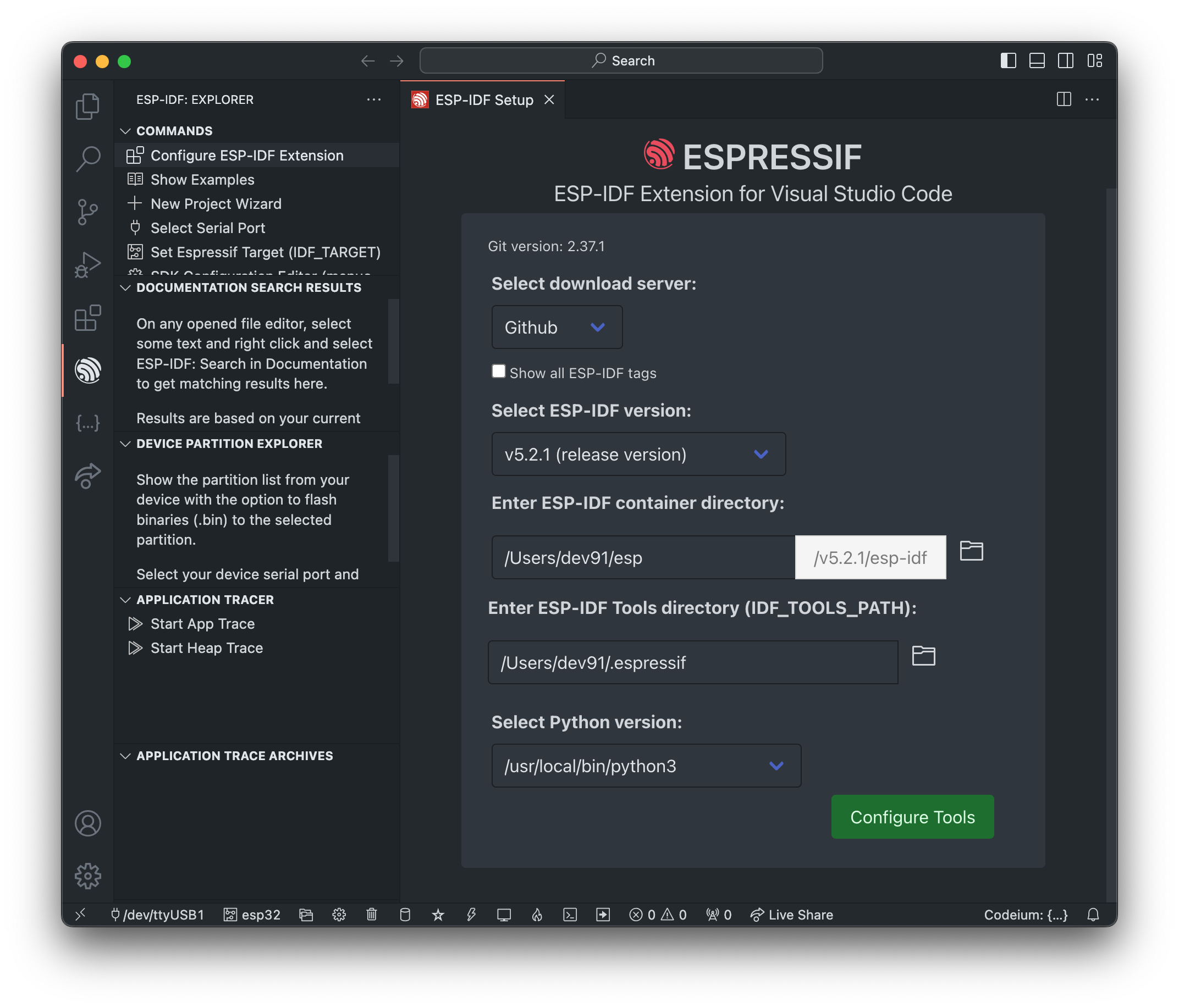 [ESP-IDF] VS Code ESP-IDF 세팅 - 데브구일 Blog