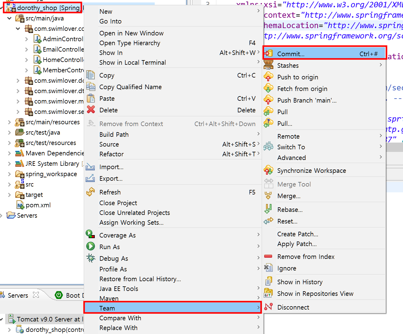 [GitHub & Spring] Spring 프로젝트 Git 커밋하기 — With Dorothy