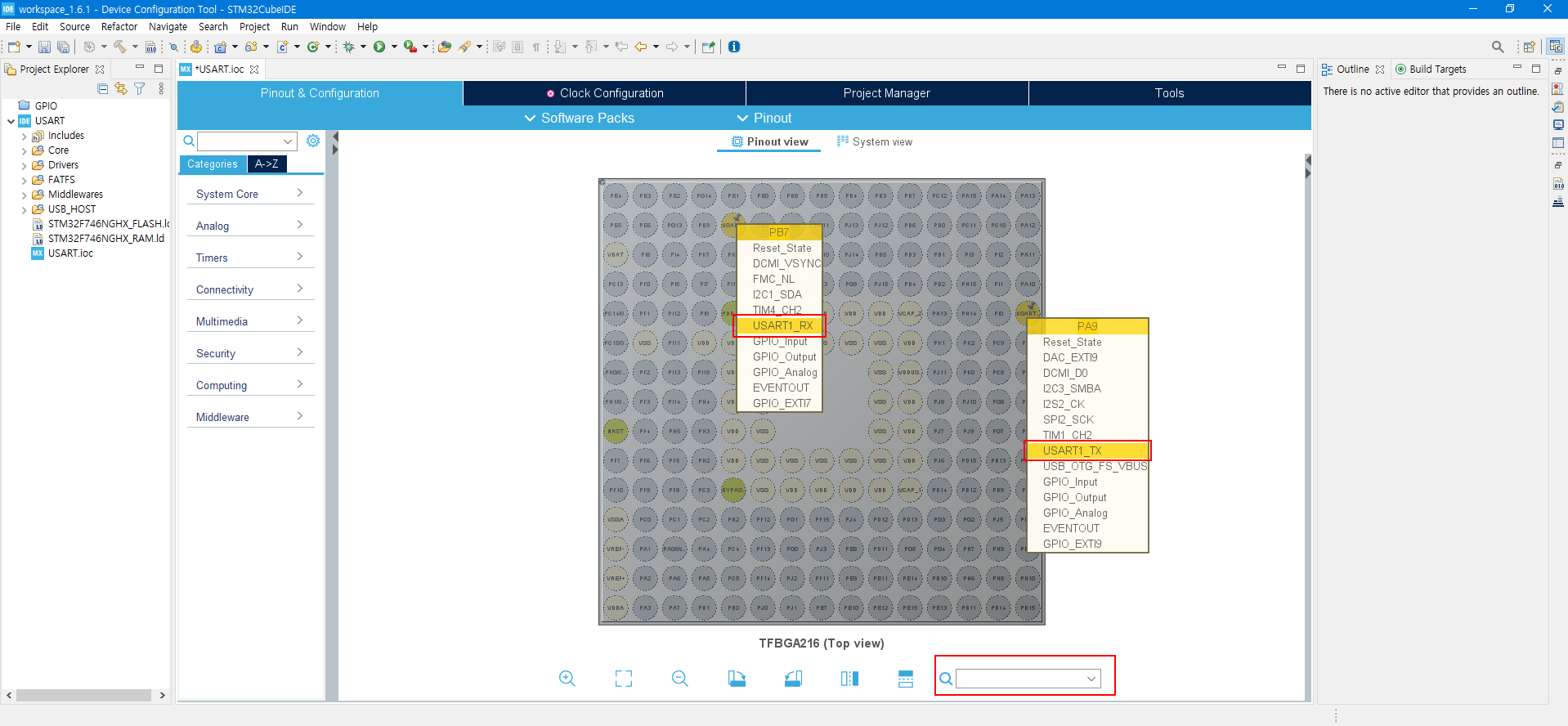 [STM32F746G-DISCO] USART 사용하기