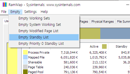 [Windows] 메모리 정리하기