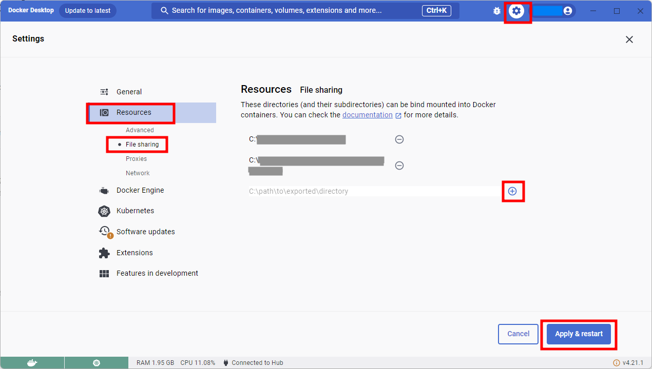 [docker] Error Response From Daemon User Declined Directory Sharing {디렉토리} 에러 Windows 어제 오늘 내일