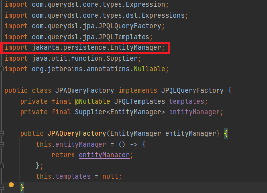 Unable to load class 'javax.persistence.Entity' :: 글 쓰는 시간