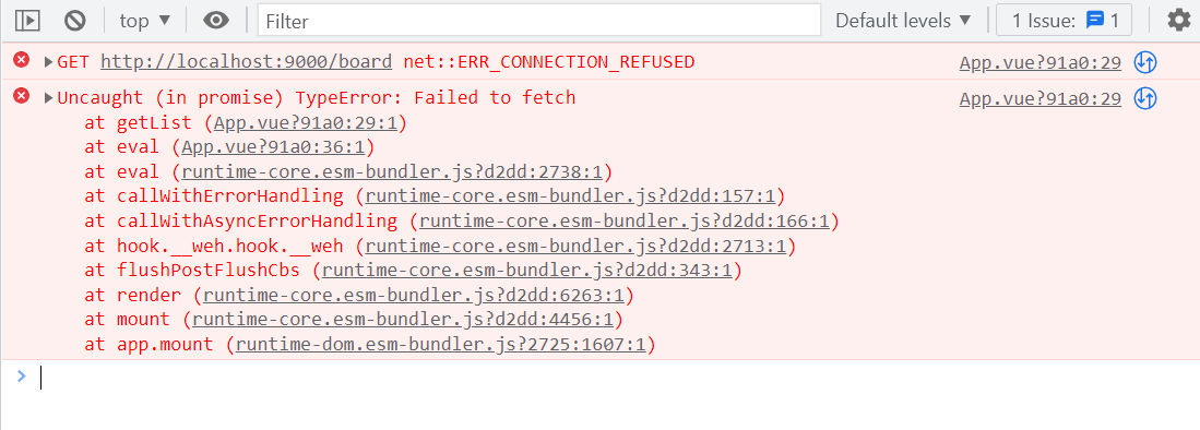 [VueJS-Spring Boot] VueJS와 Spring Boot 연동 (MariaDB 사용) - ERR_CONNECTION_REFUSED 및 CORS 오류 해결