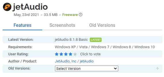 jetAudio 무료 다운로드