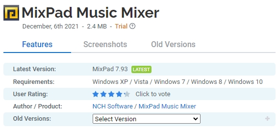MixPad Music Mixer 무료 다운로드
