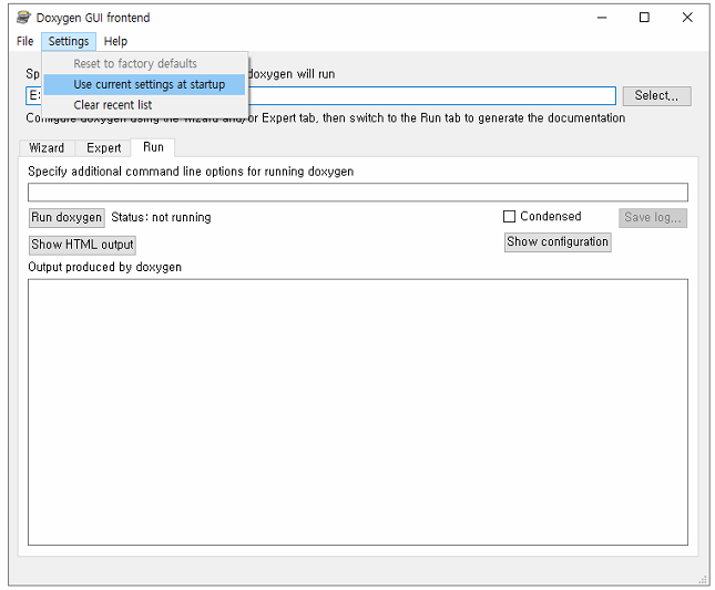 Doxygen 세부 설정 및 사용방법