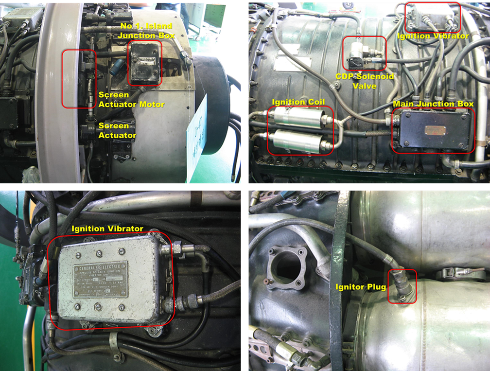 J47 엔진 외부 부품 명칭