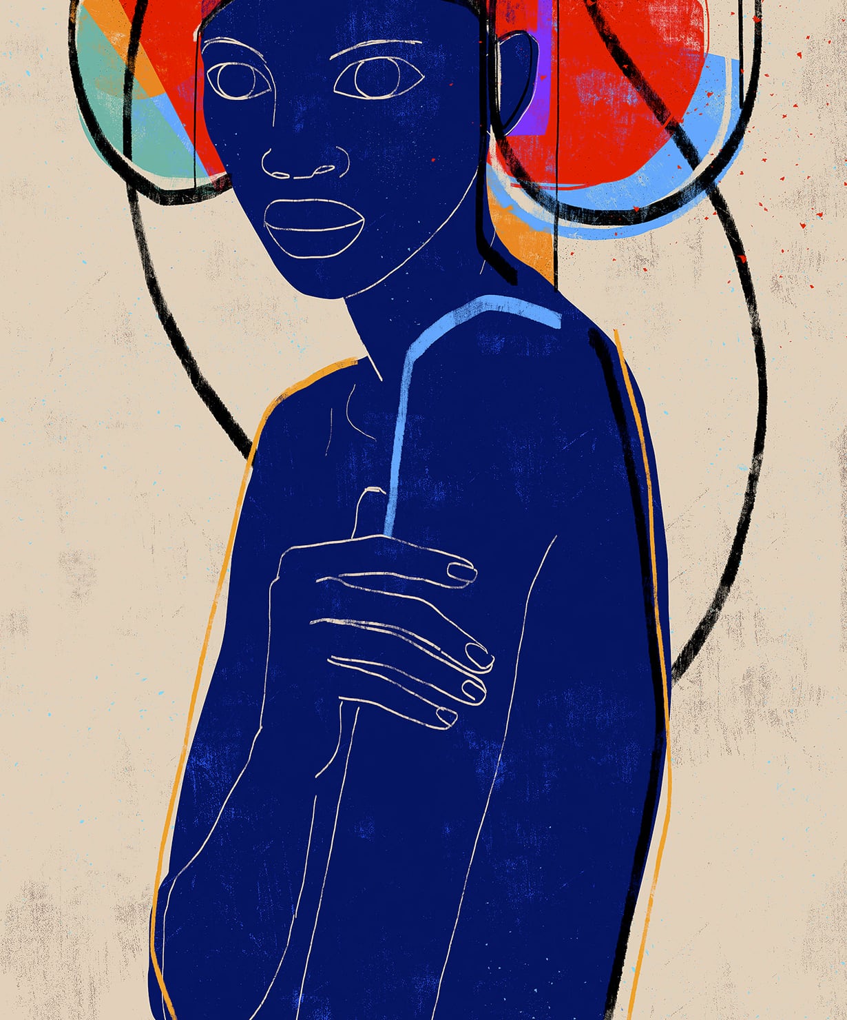 Minimal Lines Contour the Expressive Women in Luciano Cian's Bold ...