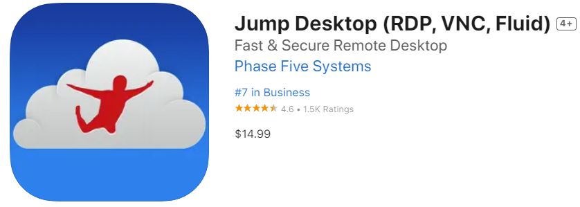 원격 데스크톱 연결 - 점프 데스크탑(Jump Desktop)