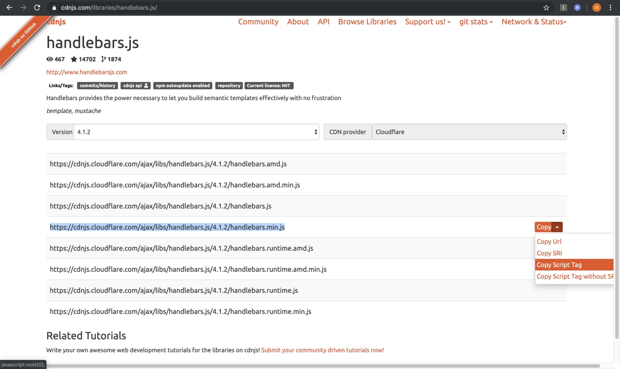 handlebar 활용한 템플릿 작업